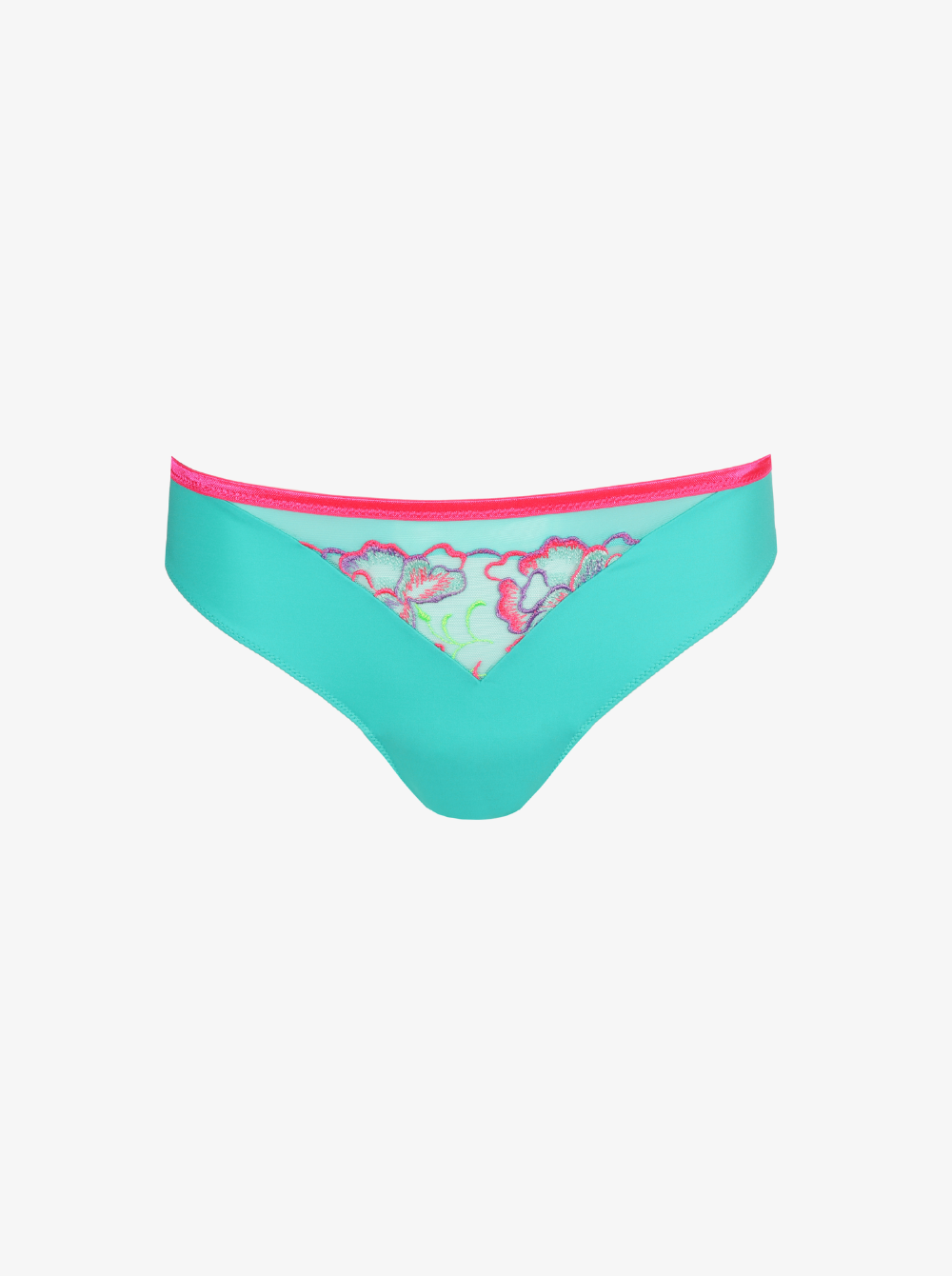 Devdaha Rio embroidered tulle and jersey briefs - Mermaid Blue | Prima ...